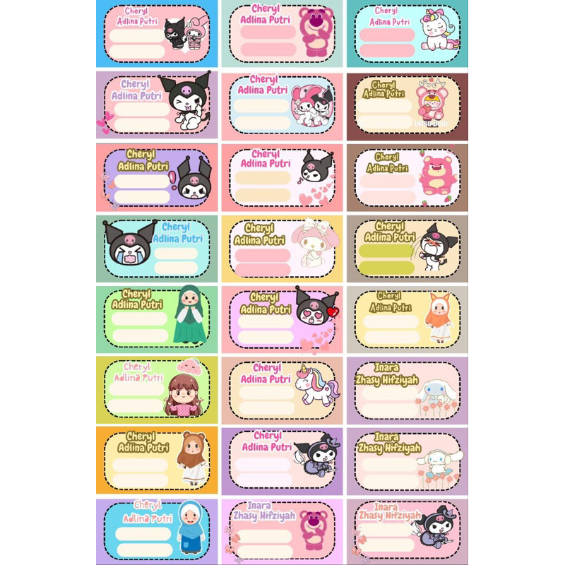 Cute BOOK COVER STICKER PUMPKIN KUROMI SANRIO MELODI LOTSO AESTHETIC ...