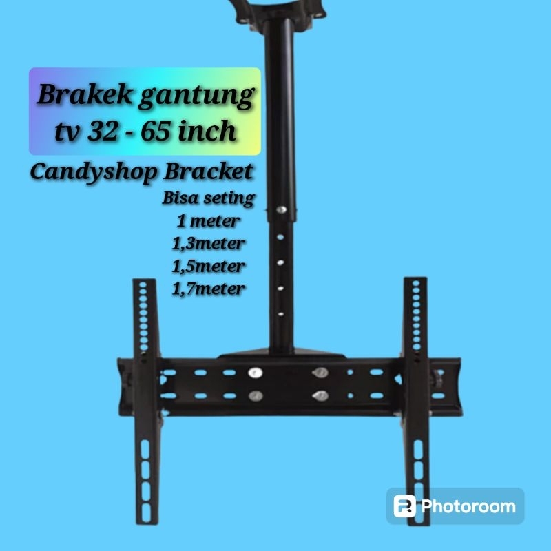 Ceiling hanging Bracket (2M pole) 32-60 inch tv celing Bracket | Shopee ...