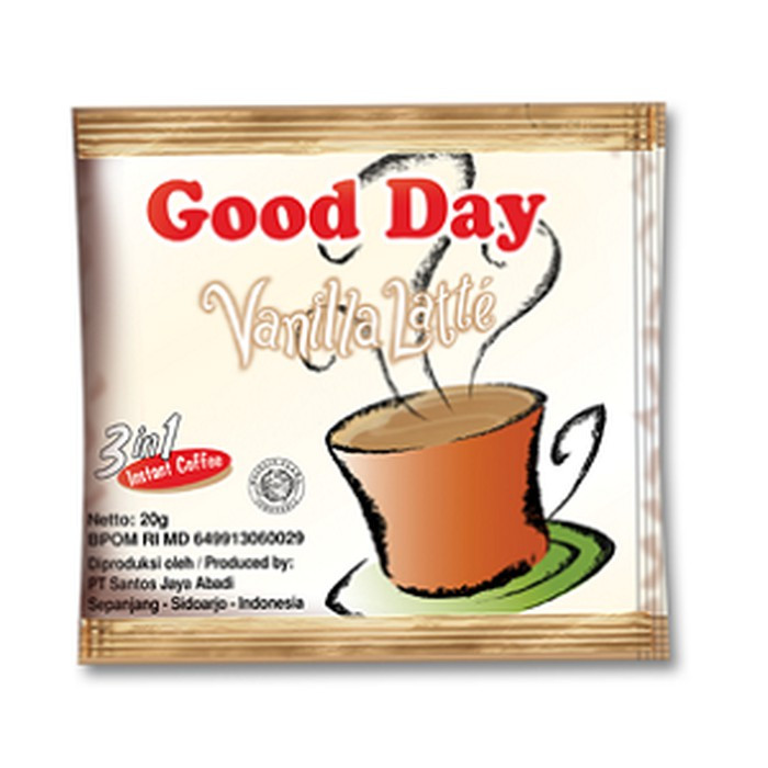 Good DAY Instant Coffee 20gr Contents 10 Sachets - Vanilla Latte ...