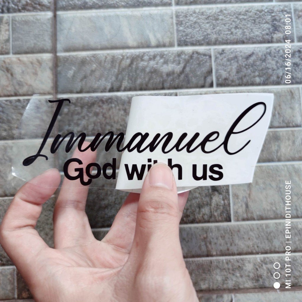 Immanuel Imanuel Christian Spiritual Sticker Catholic Christian Bible ...