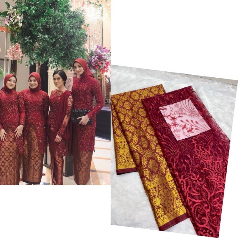 Bridesmaid Package, TILE Fabric, SONGKET Fabric, KEBAYA Material ...