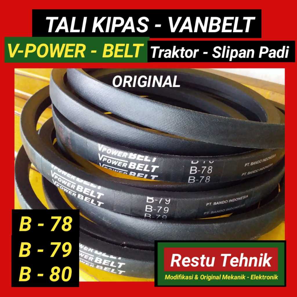 Fan Strap B78 - B79 - B80 - V- POWER-BELT - Tractor - Slipan padi - ORIGINAL | Shopee Malaysia