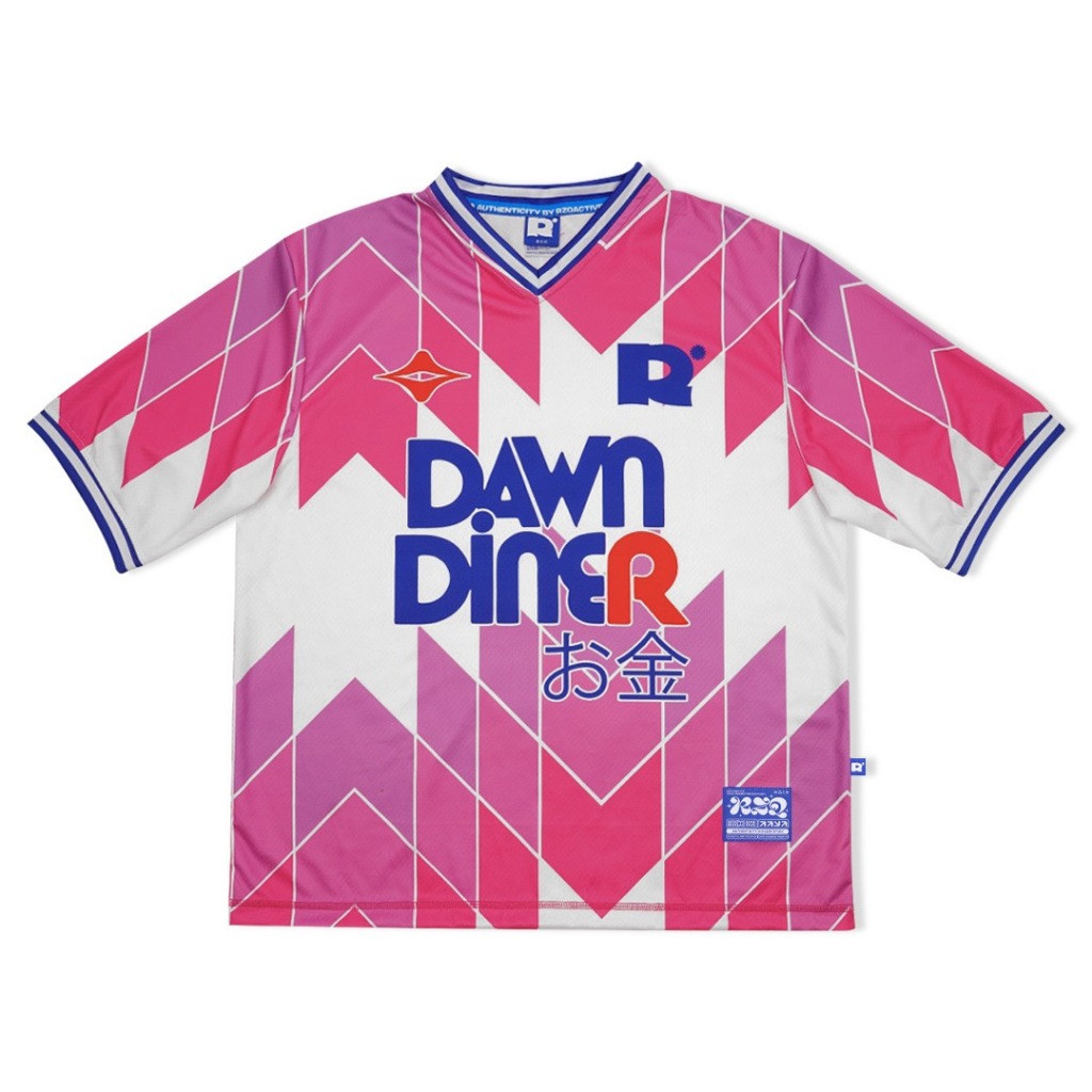 Rzq/dawn DINER/V-Neck Collar/Streetwear/Jersey/Oversize/Boxy Fit/Retro ...