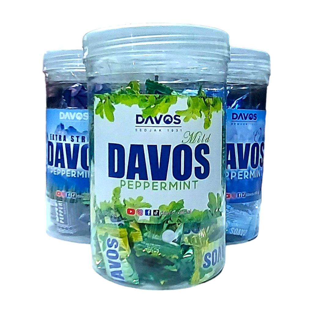 Davos Mild PEPPERMINT Candy Jar Contains 100pcs | Shopee Malaysia