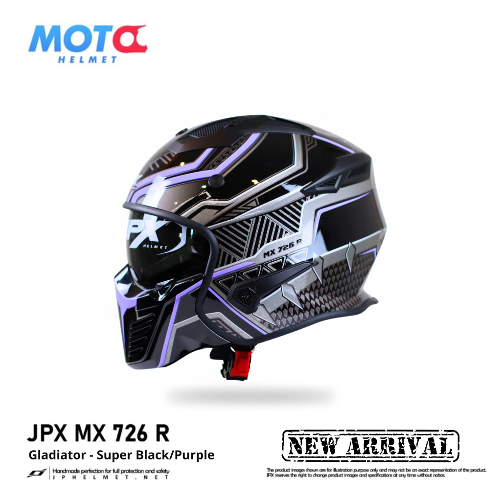 JPX Full Face MX-726R Gladiator Helmet - MX 10 | Shopee Malaysia