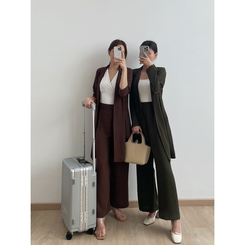 Kadaka O-0175 Long Outer Flowy Women's Formal Long Blazer | Shopee Malaysia