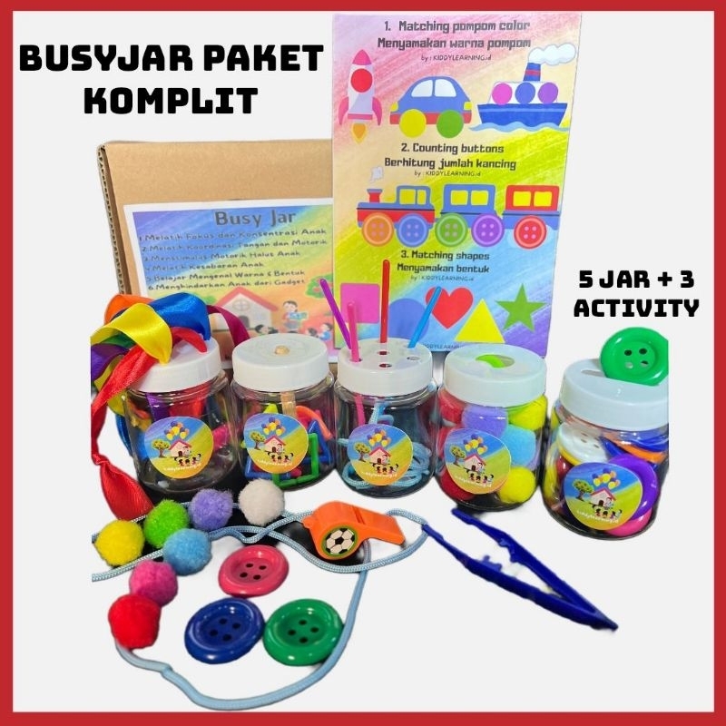 Montessori Sensory Play Busy Jar Fine Motoric Children's Educational ...