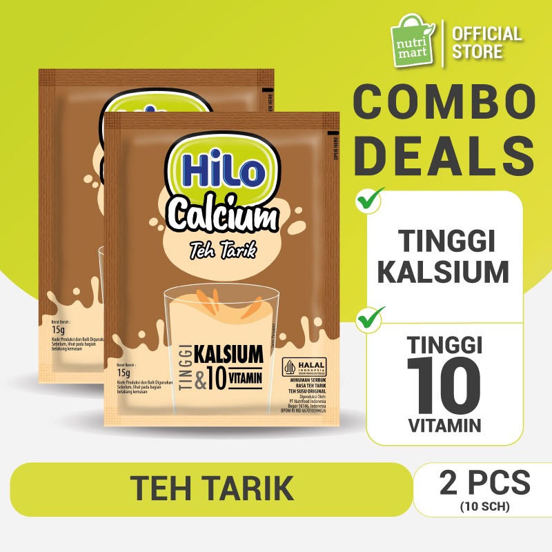 Twinpack - HiLo Teh Tarik (2 X 10 Sch) - High Calcium Vitamin Tea ...