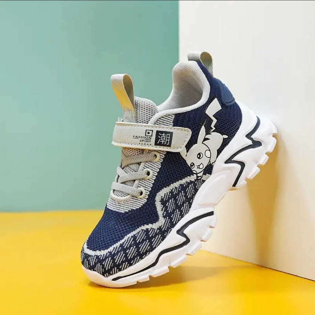 HITAM Rk Kids Children's Shoes Anime Cute pokemon Pikachu Black ...