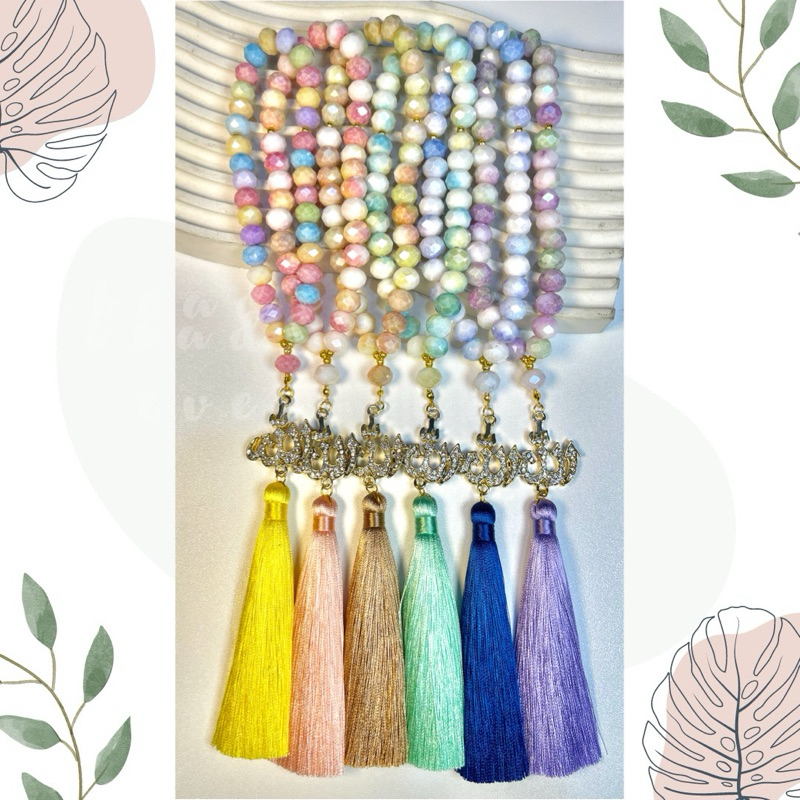 Gradation TASBIH 33 AESTHETIC CRYSTAL GRAINS 10MM FREE BOX | Shopee ...