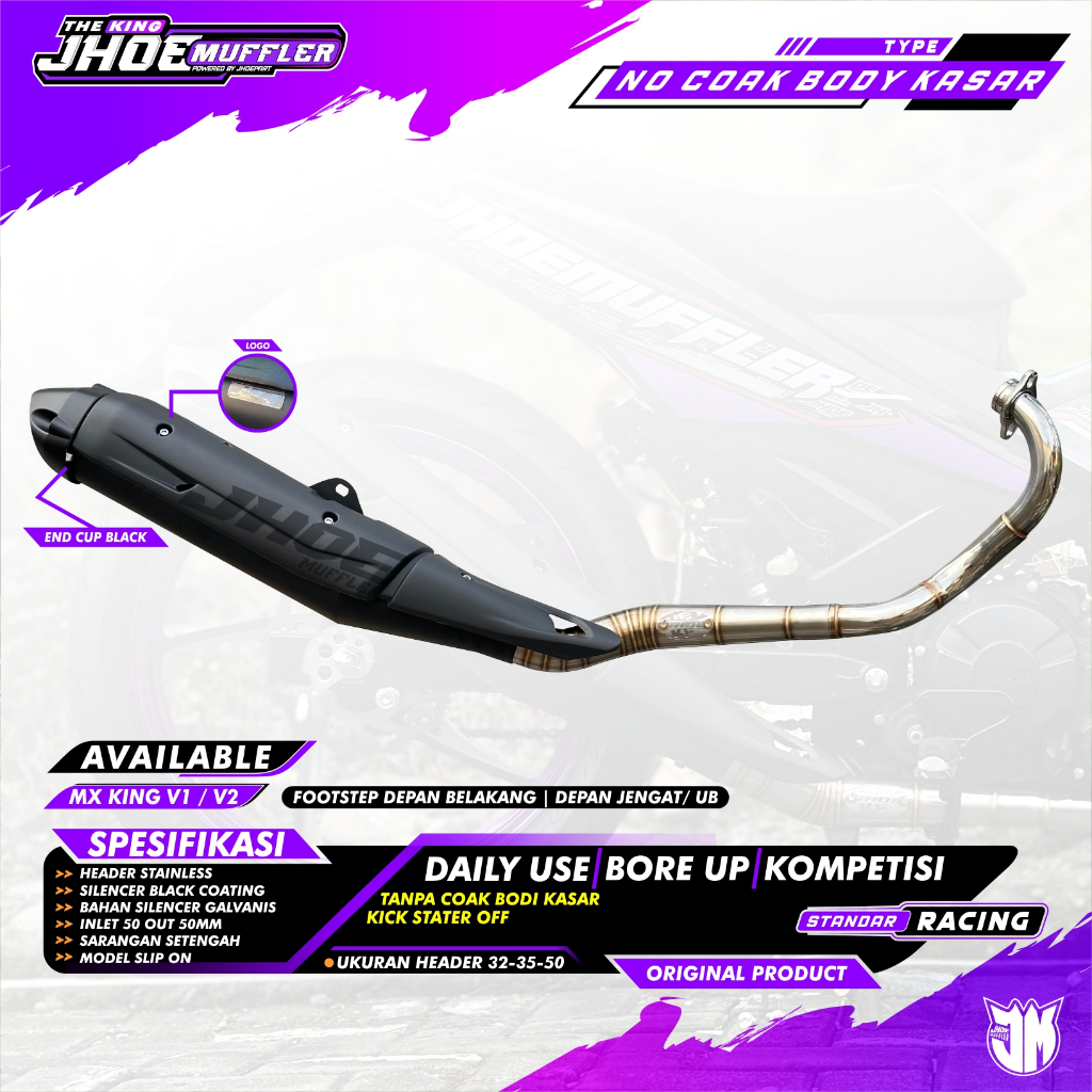 Standard Exhaust racing MX KING NON COAK BODY ORIGINAL JHOEMUFFLER ...