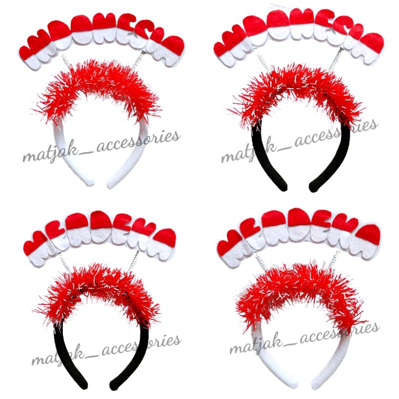 PUTIH MERAH Indonesian Red And White Headband Accessories Merdeka Tuing ...