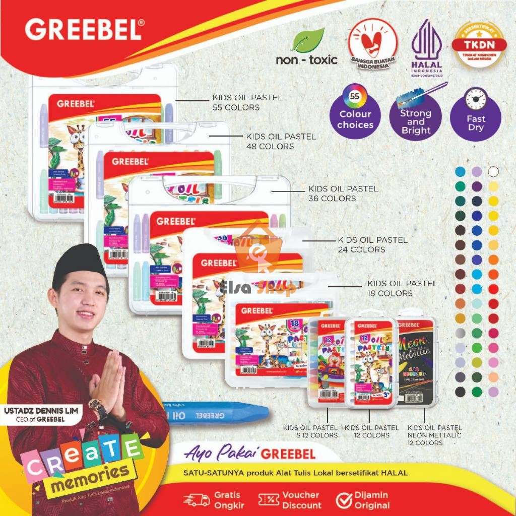 Greebel PASTEL OIL crayons - Greebel OIL PASTEL Crayons | Shopee Malaysia