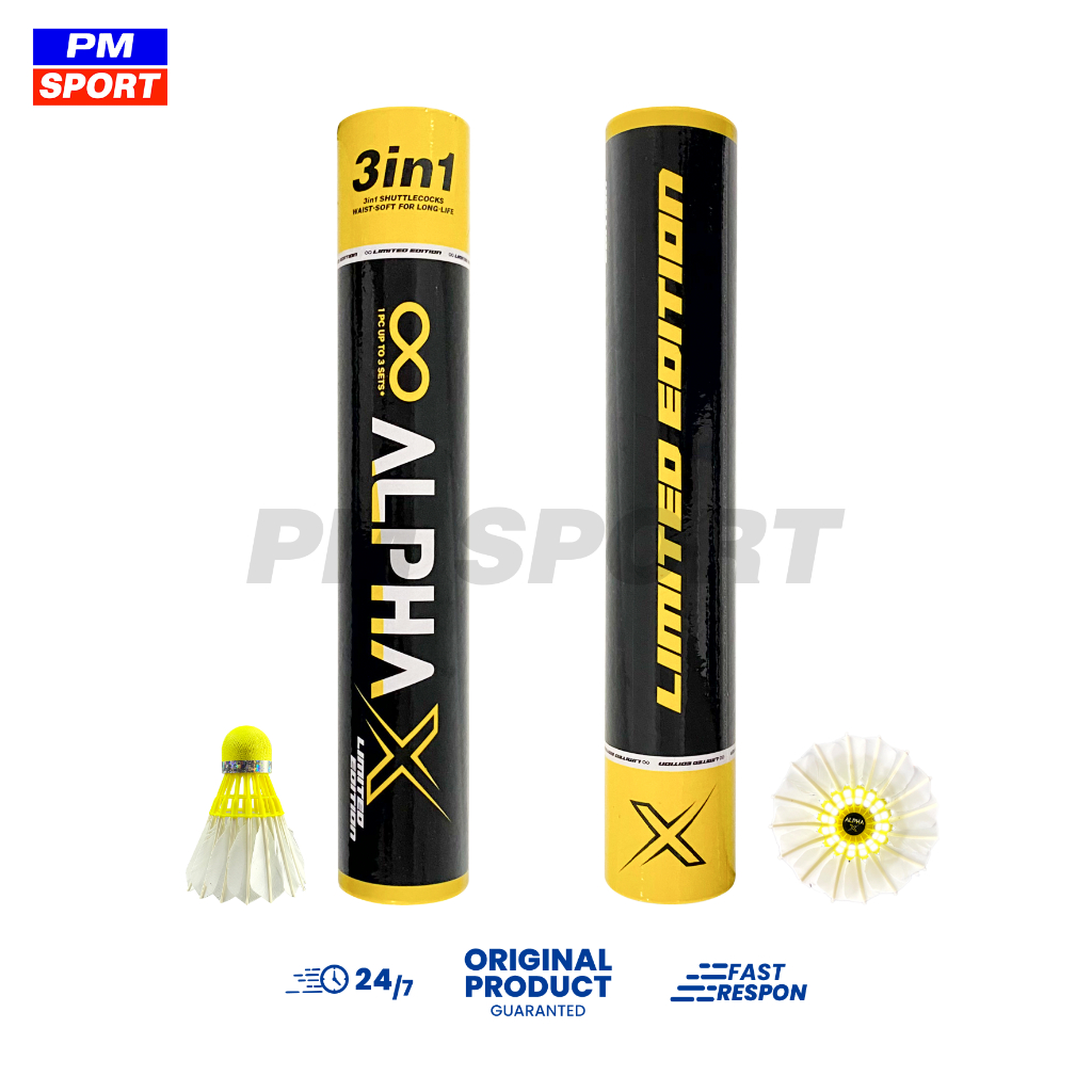 Shuttlecock COCK BADMINTON/BADMINTON ALPHA X LIMITED EDITION 3IN1 3 IN ...