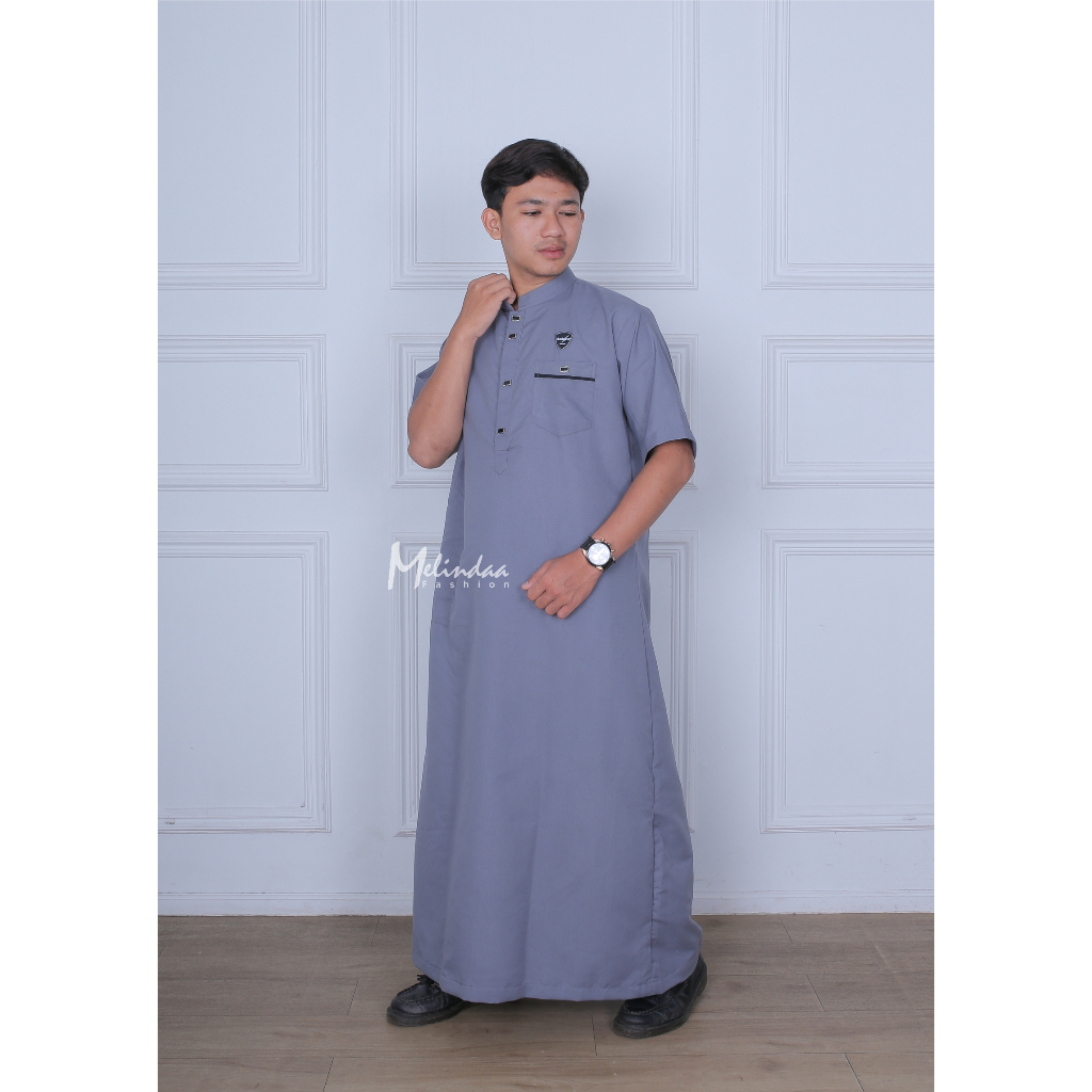 Gamis FOR ADULT TEENAGE MEN SHORT SLEEVES DUBAI SULTAN BUTTON MODEL ...