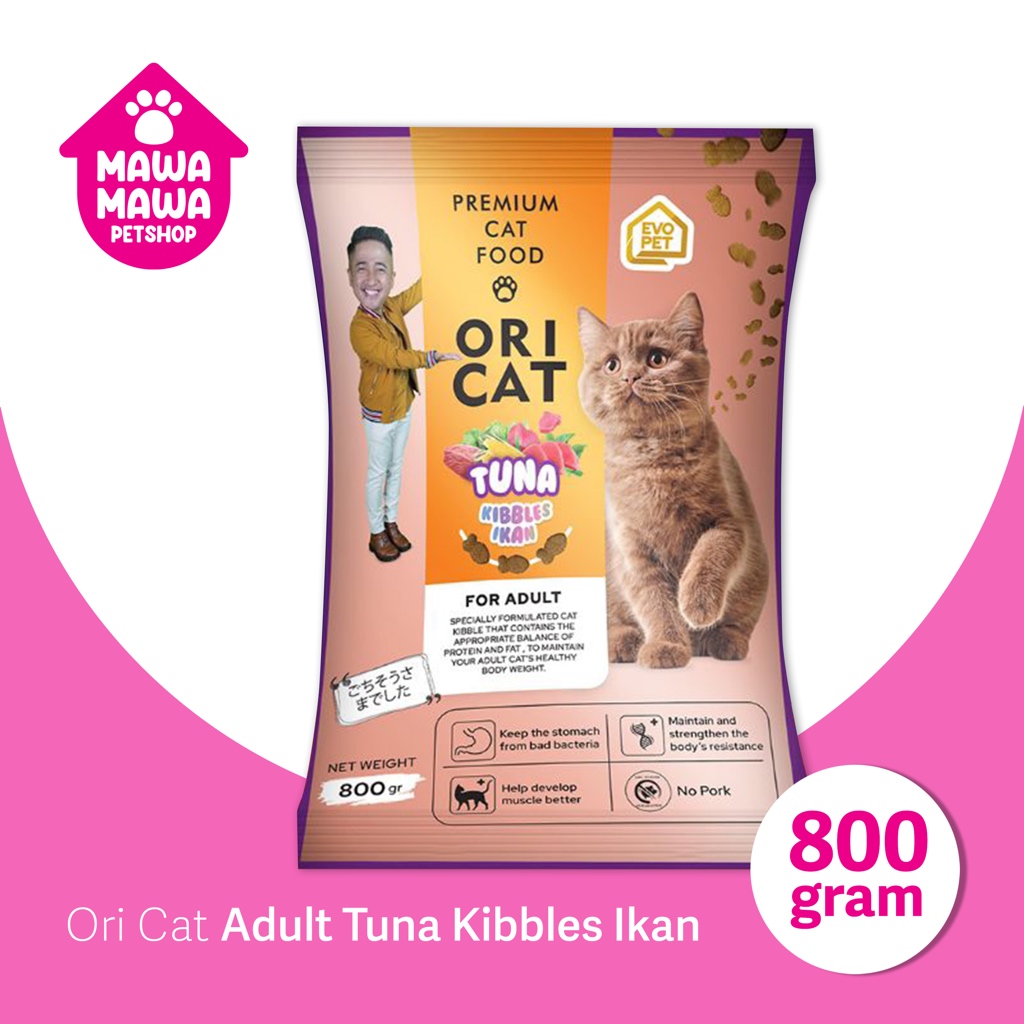 Ori Cat Adult Tuna 800gram Kibble Fish Adult Cat Food (Freshpack ...