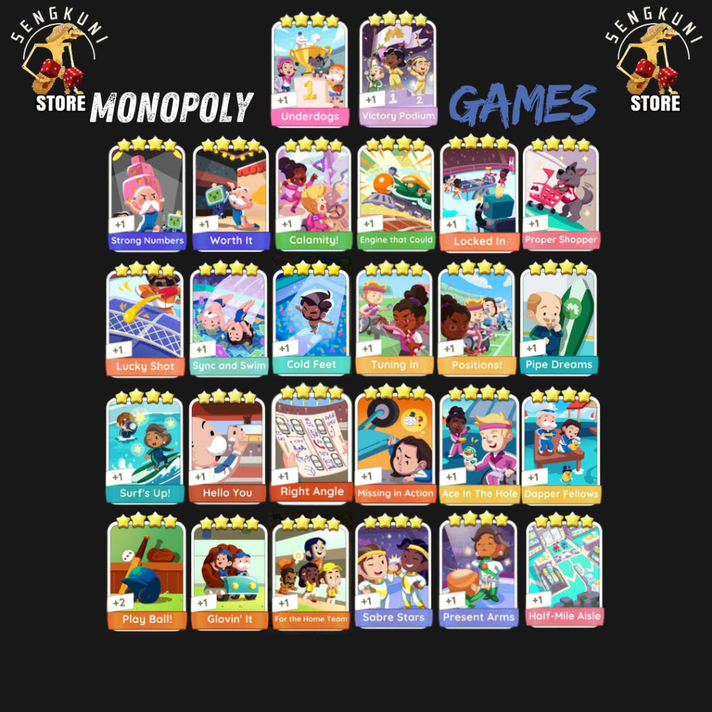 Monopoly GO Card MONOPOLY GO STICKER MONOPOLY GO 4 STAR (SET 10- SET 23 ...