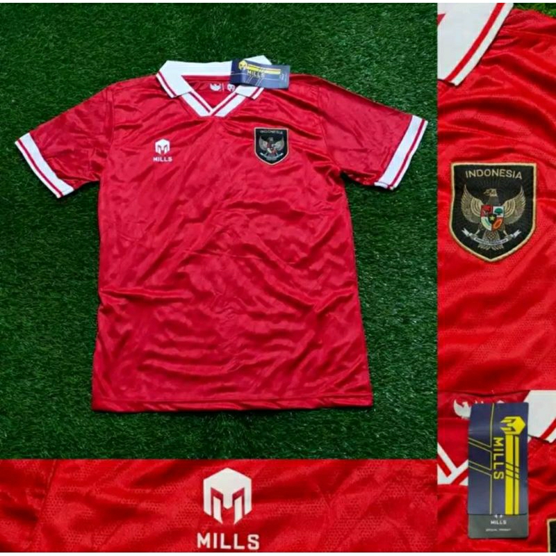 Indonesian Football JERSEY HOME MILS Asian Cup 2024 GRADE ORI | Shopee ...