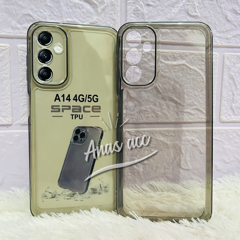 SoftCase Casing Samsung A14 4G/5G Clear Silicone Clear Black ...