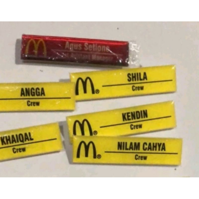 Name Tag/ Special Chest Name Mc Donald | Shopee Malaysia