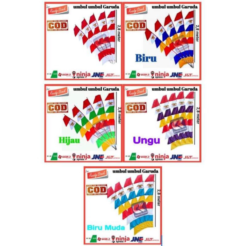 1 KODI (20Pcs) GARUDA/ZIGZAG Pennant Flags | Shopee Malaysia