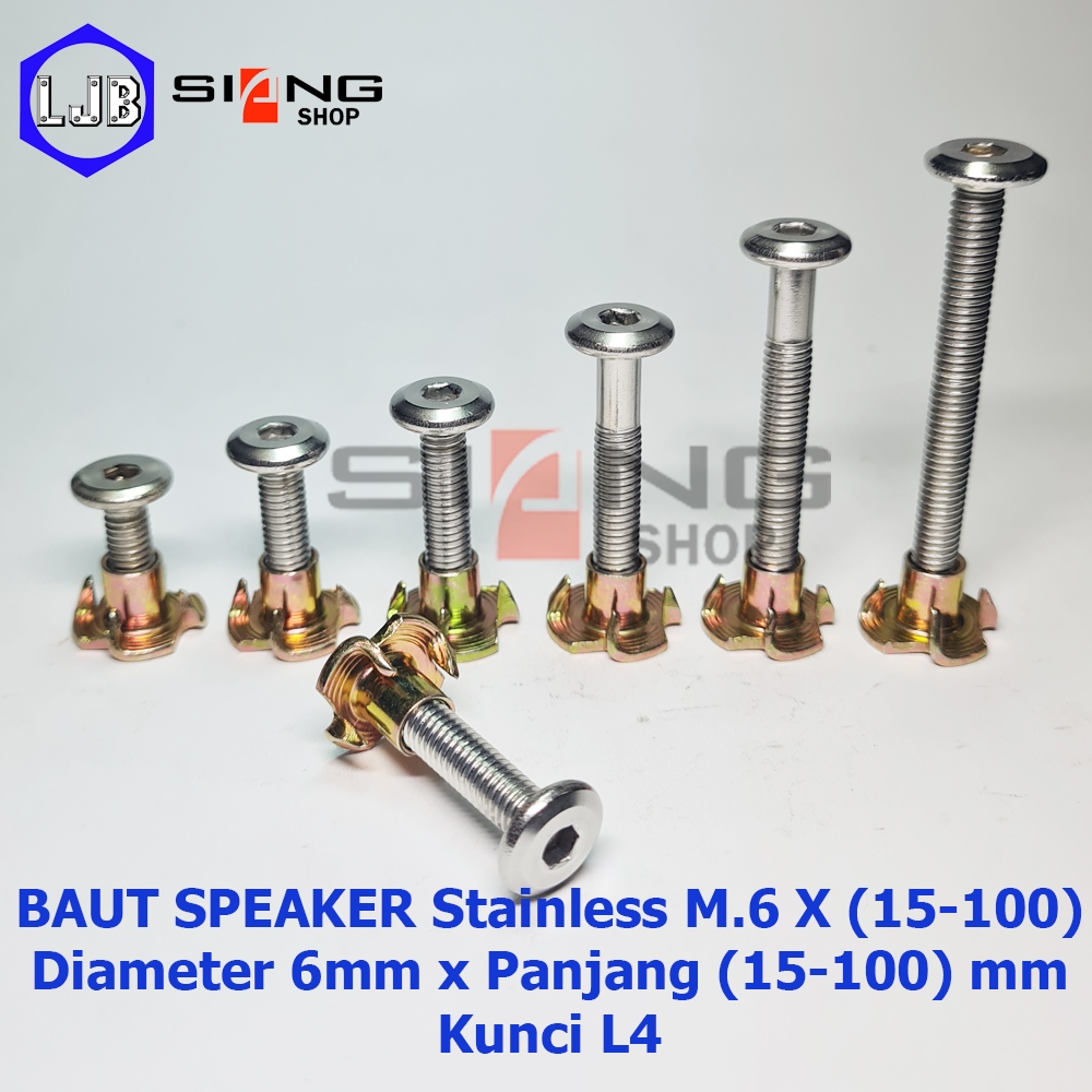 Bolt M6 JCBC Stainless Speaker Claw Length 15 To 100mm | Shopee Malaysia