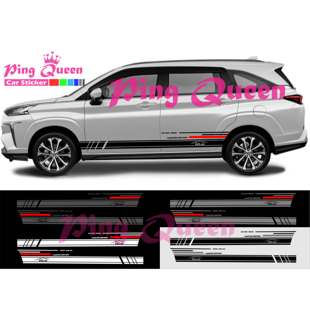 Sticker TOYOTA ALL NEW VELOZ CUTTING STICKER BODY Side Car ALL NEW ...