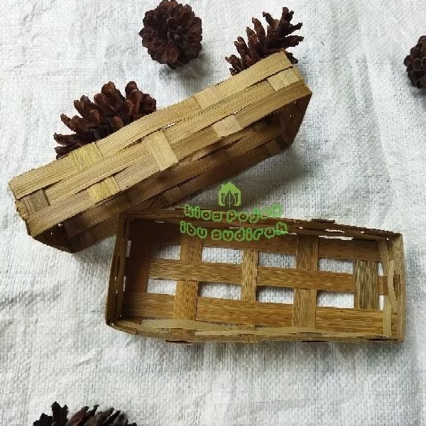 (100pcs) Reyeng Bamboo 17x7x3 Natural / Besek Basket for Fish Container ...