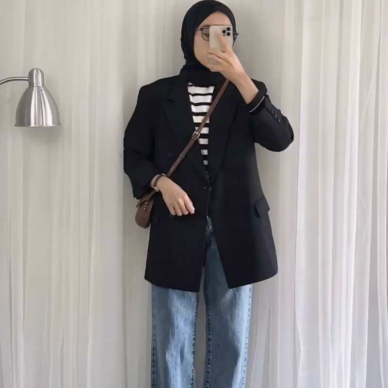 HITAM Bcwears - DEAN CURTIS Blazer Jas Oversized Blazer Oversized Jas ...