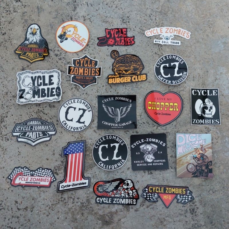 Stickers - CYCLE ZOMBIES - CALIFORNIA | Shopee Malaysia