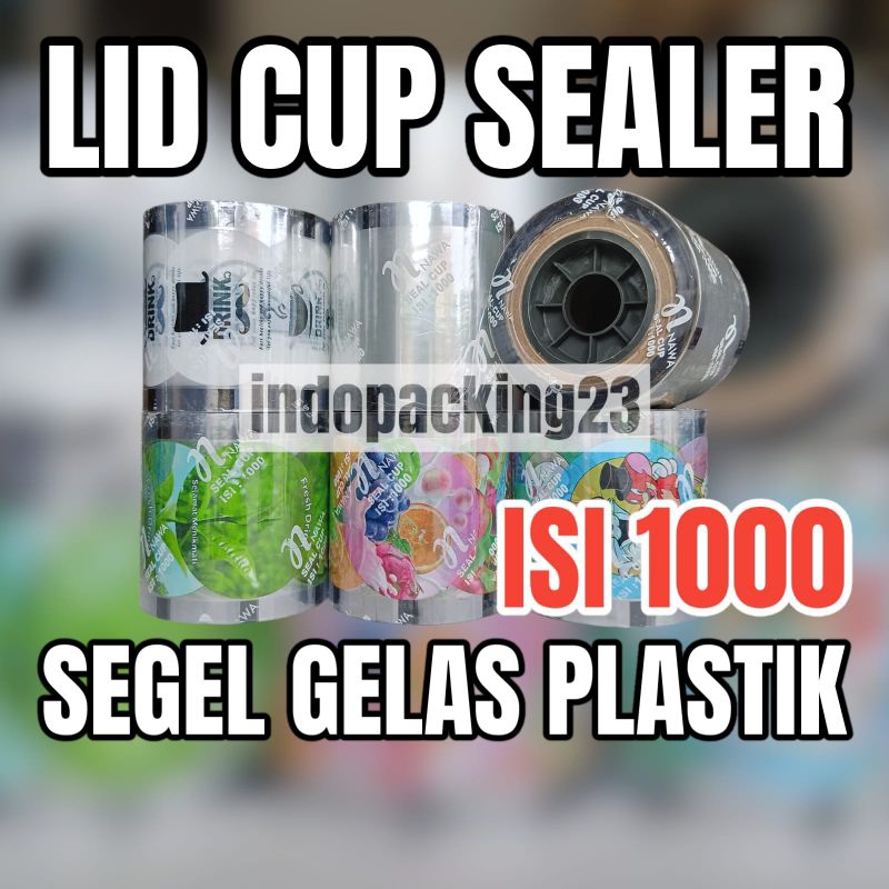 MESIN Plastic LID CUP SEALER CONTENTS 1000 / PLASTIC GLASS SEAL / GLASS ...