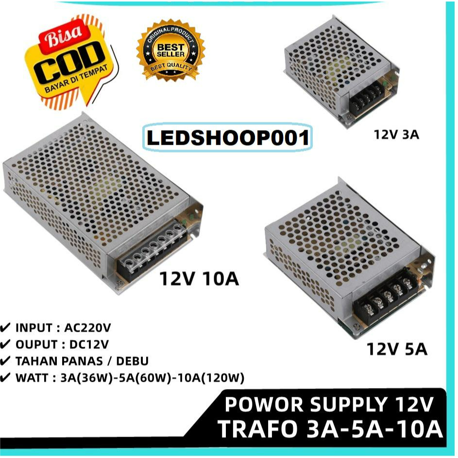 Power Supply Adapter Switching Transformer LED Strip 12V 3A 12 Volt, 5A 12 Volt, 10A 12 Volt ...