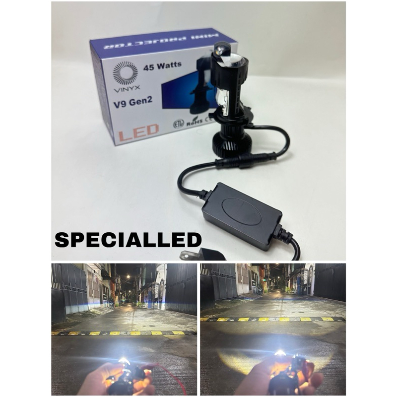 Vinyx V9 gen 2 Projie H4 Mini Projector Lens LED Lamp Car Motorcycle ...