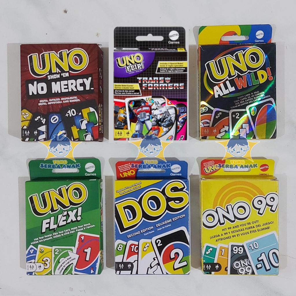 Uno CARD No Mercy Flip All Wild Flex Dos Ono 99 ORIGINAL MATTEL CARD ...