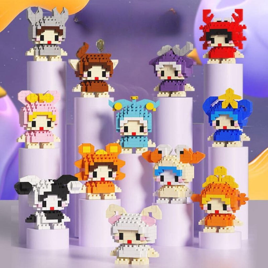 [amora] Mini Brick Toys Zodiac Characters / Mini Building Blocks ...