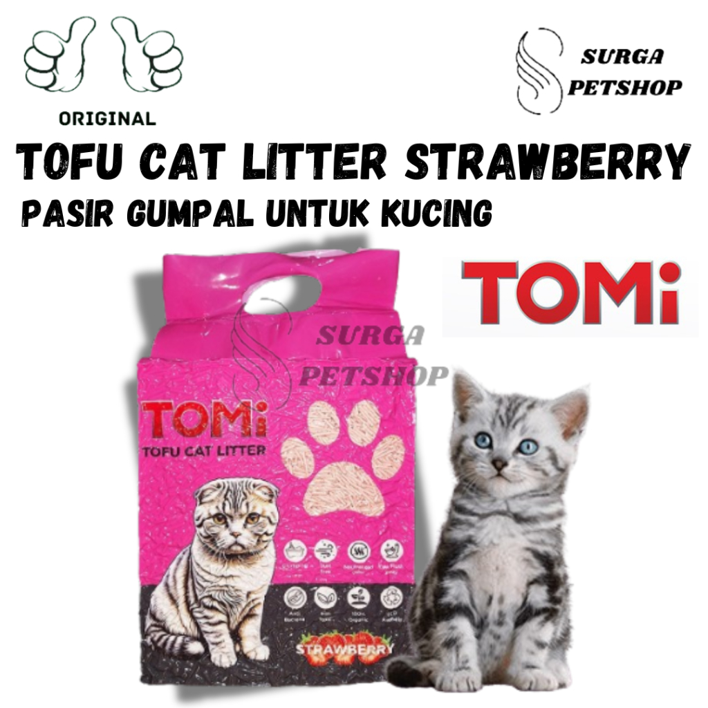 Tomi Tofu Cat Litter Strawberry 7L 2.5 kg Clumped Sand For Cat ...