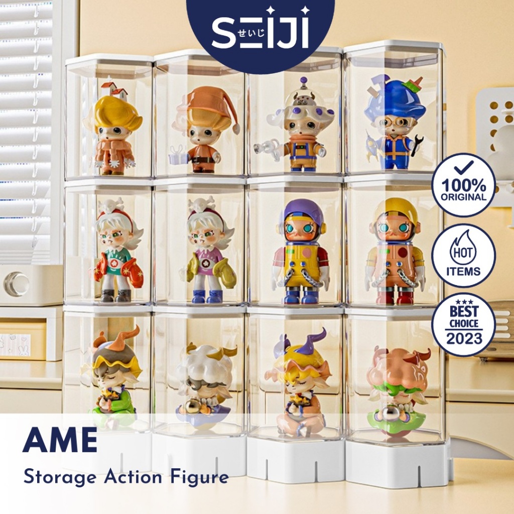 [SEIJI]AME Cover Display Box Transparent Protective Storage Stackable ...