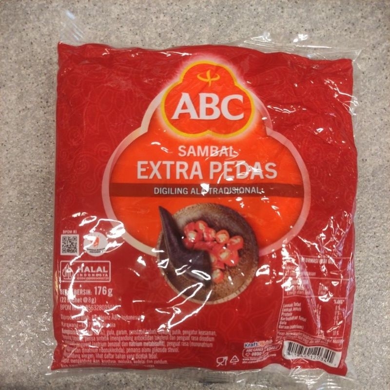 Abc EXTRA SPICY SAMBAL SACHET (22sachets x 8gr) | Shopee Malaysia