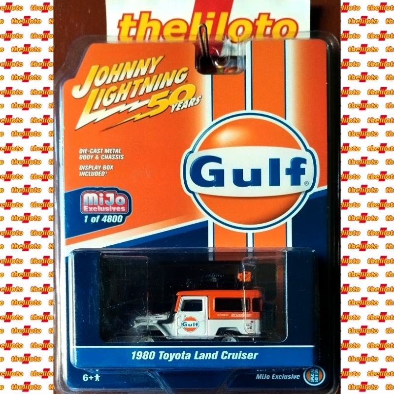 PUTIH Johnny LIGHTNING 1980 TOYOTA LAND CRUISER GULF MIJO WHITE ORANGE ...