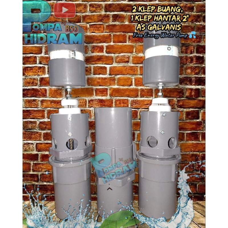 Hydram pump, 2 exhaust valves 1 2 inch pvc send valve | Shopee Malaysia