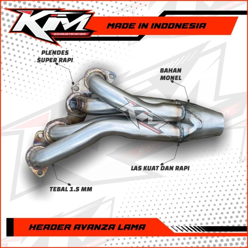 Avanza OLD HEADER TYPE 41 421 BOLT ON KIM EXHAUST | Shopee Malaysia