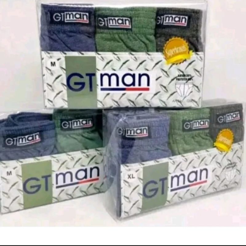 Gtman GMY Briefs Men's Underwear Box contains 3 Original pcs | Shopee ...