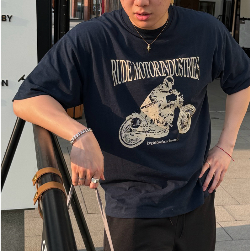 Rudebasic - Motorcycle Oversized Tee | Heavy Weight | Shopee Malaysia