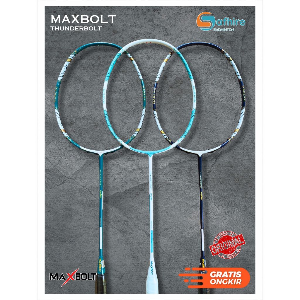 Maxbolt Thunderbolt 35lbs Max Badminton Racket Original | Shopee Malaysia