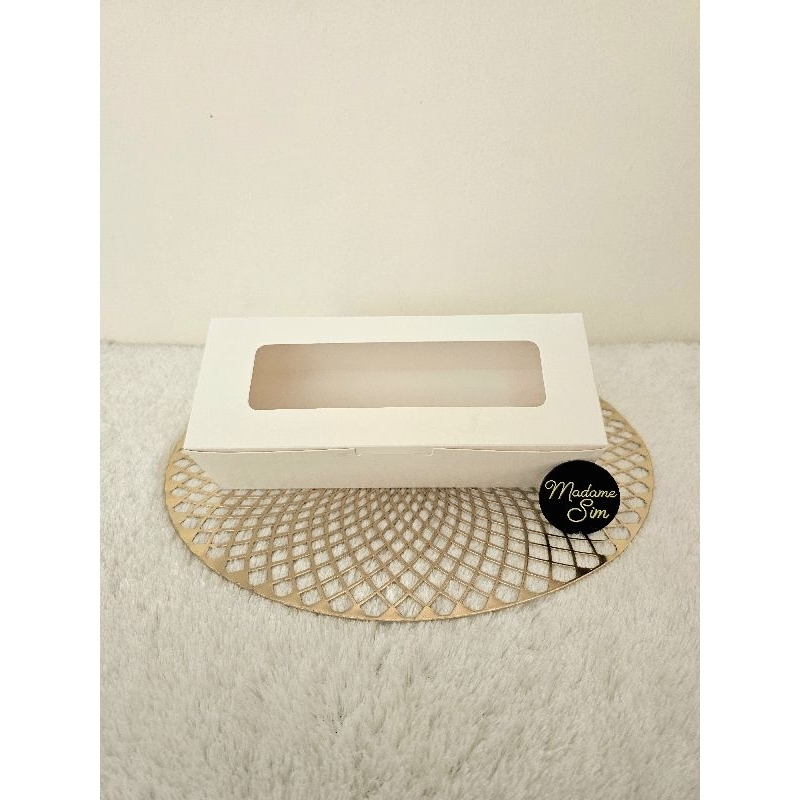 Ivory BOX - Sponge BOX - CAKE BOX - Cardboard ROLL TART 26x10x7 ...