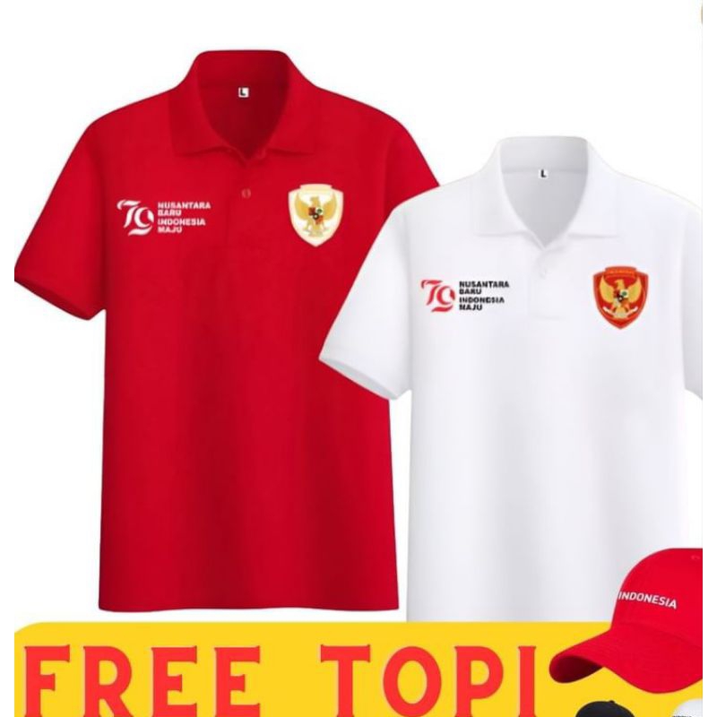 Indonesian Polo Shirt 79th Anniversary Edition Of The Republic Of ...