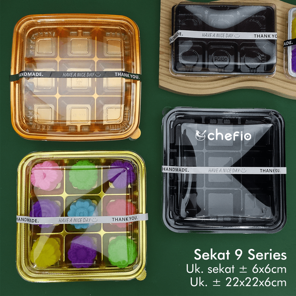 Mica Box with Mochi Pudding Dividers, Mooncake Tray, Mini Sponge Cake ...