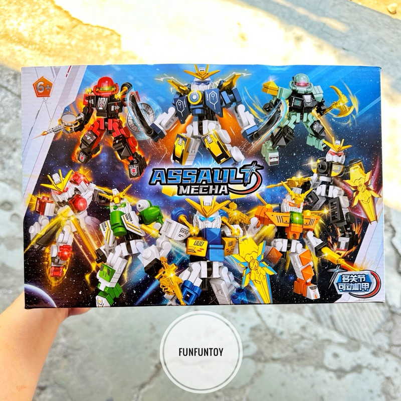 66889 Children's Toys Stacking Blocks Mini Figures Mecha Robot Mobile ...