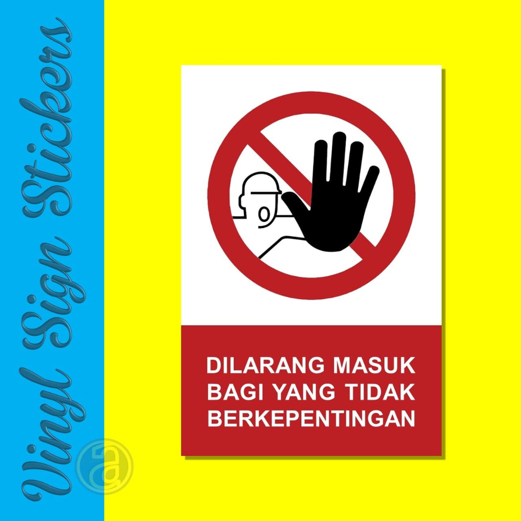 Vinyl Sticker 20x30cm Safety Sign Sign K3 Warning Sticker No Entry For ...