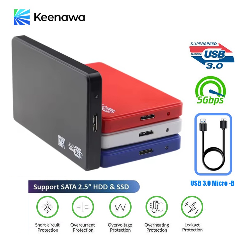Keenawa External Hard Disk Casing USB 3.0 Hdd/SSD Casing/Enclosure 2.5 ...